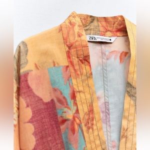 Zara | Tops | Zara Patchwork Print Kimono Top | Poshmark